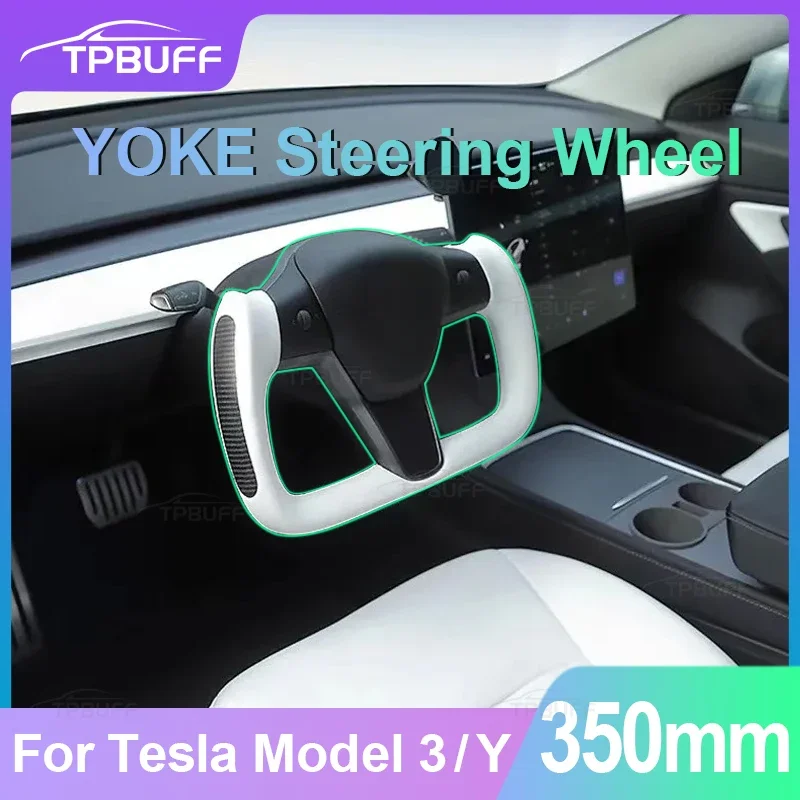 Yoke-Handle-Steering-Wheel-for-Tesla-Model-Y-3-With-Heating-Model-X ...