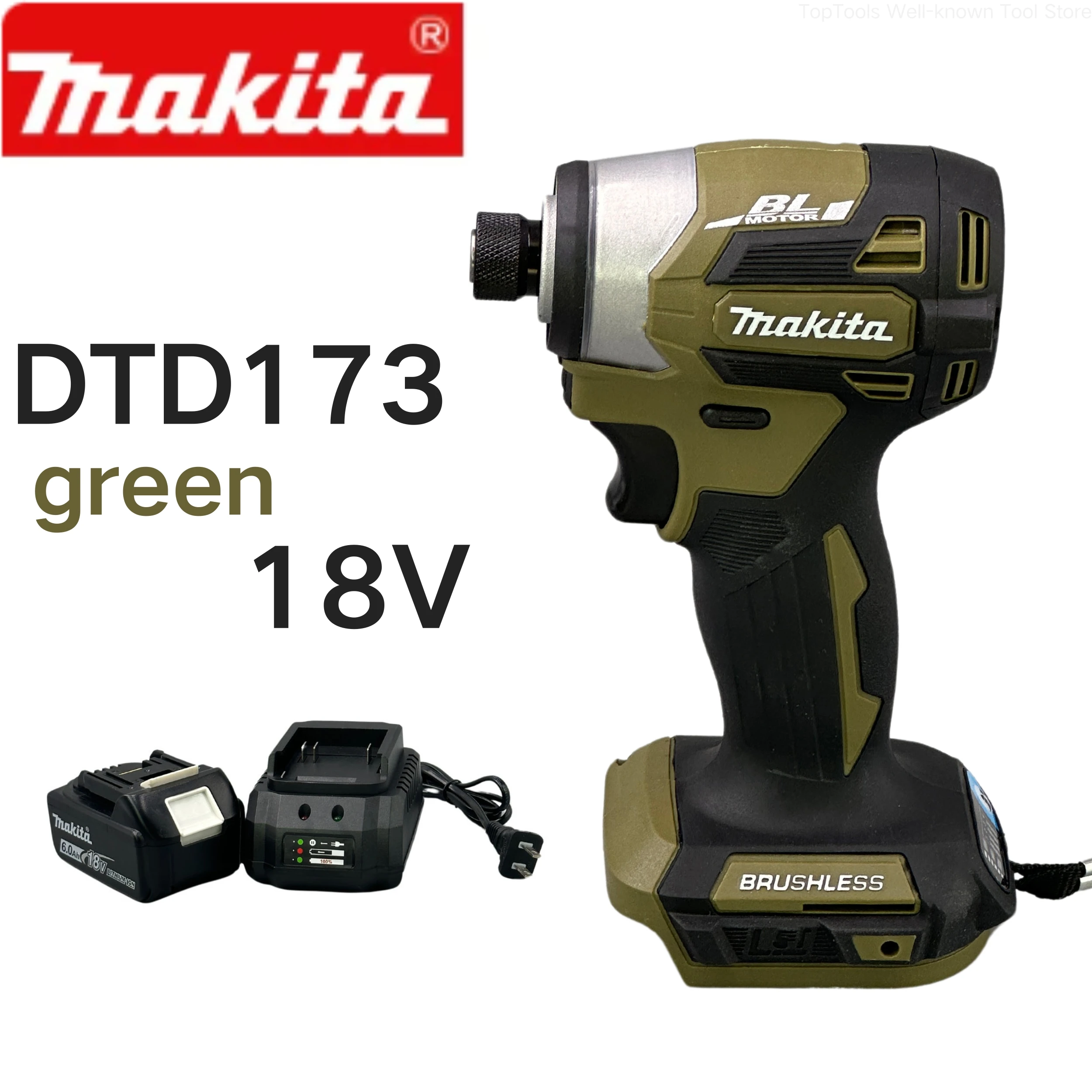 Makita Green DTD173 180N Brushless Torque Wrench Wireless Drill Tool ...