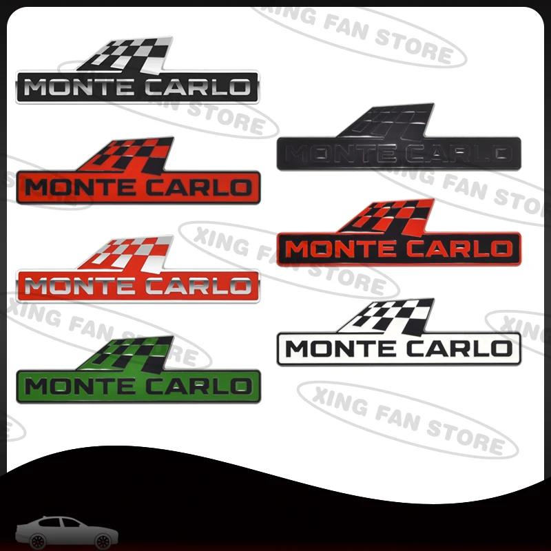 Auto Styling Monte Carlo Flag Metal Grille Emblem Car Rear Trunk Badge ...