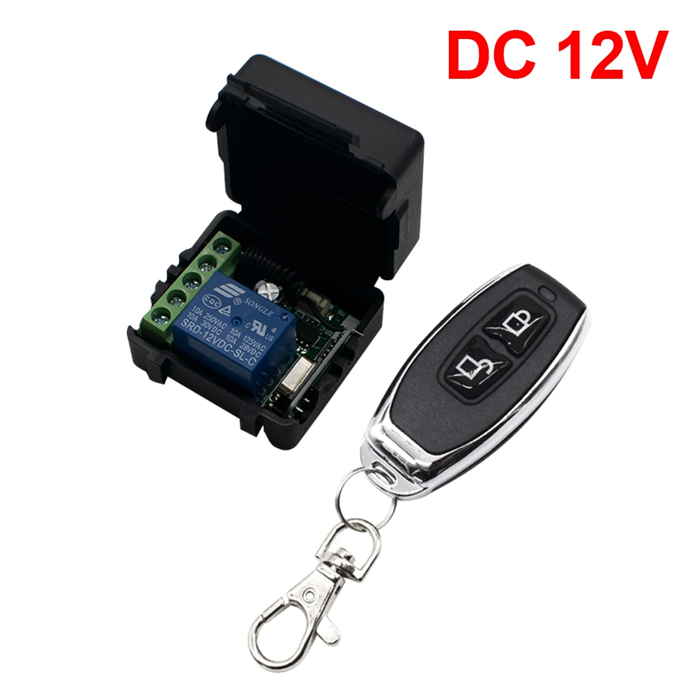 433 Mhz Wireless Remote Control Switch DC 12V 1CH RF Relay Receiver ...
