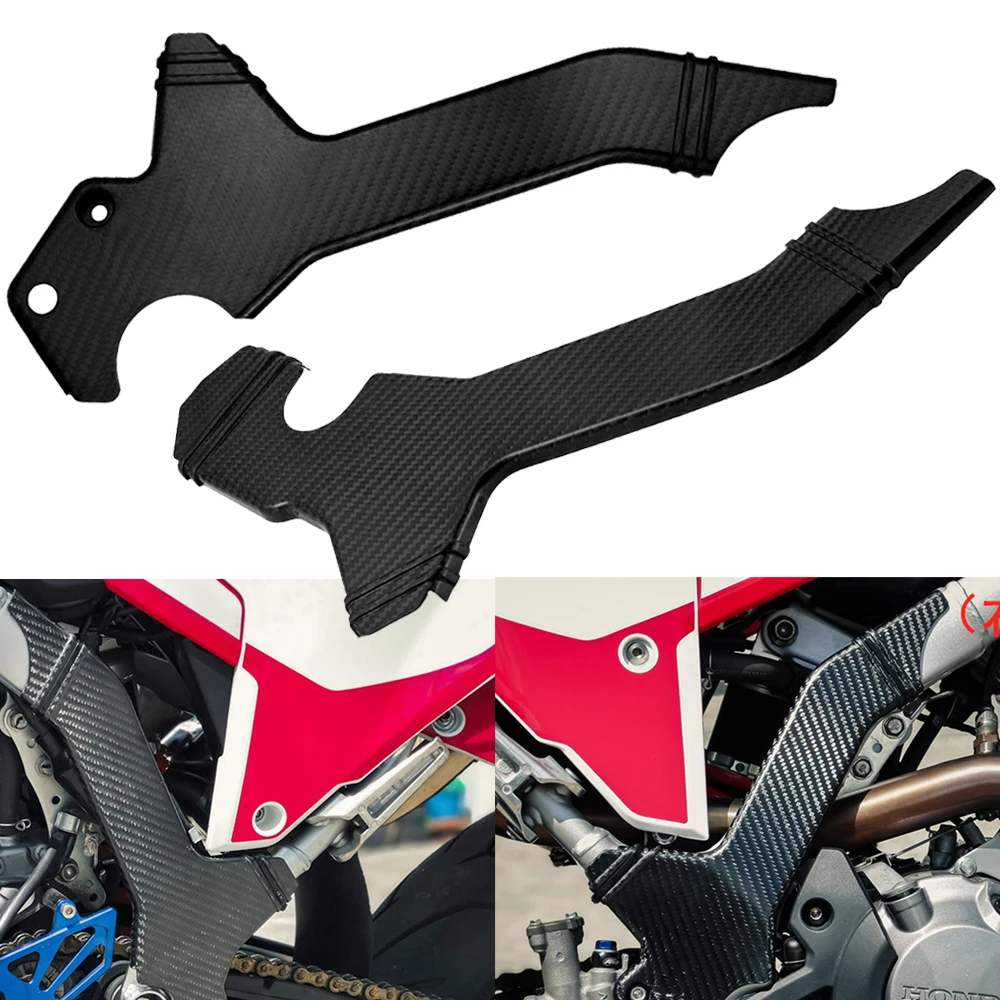 Real-Carbon-Fiber-Frame-Guard-Protector-Covers-For-Honda-CRF300L-Rally ...