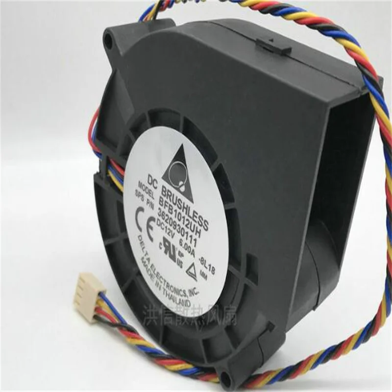 Delta 9733 9.7cm 12V 6A BFB1012UH four-wire high-volume blower turbine ...