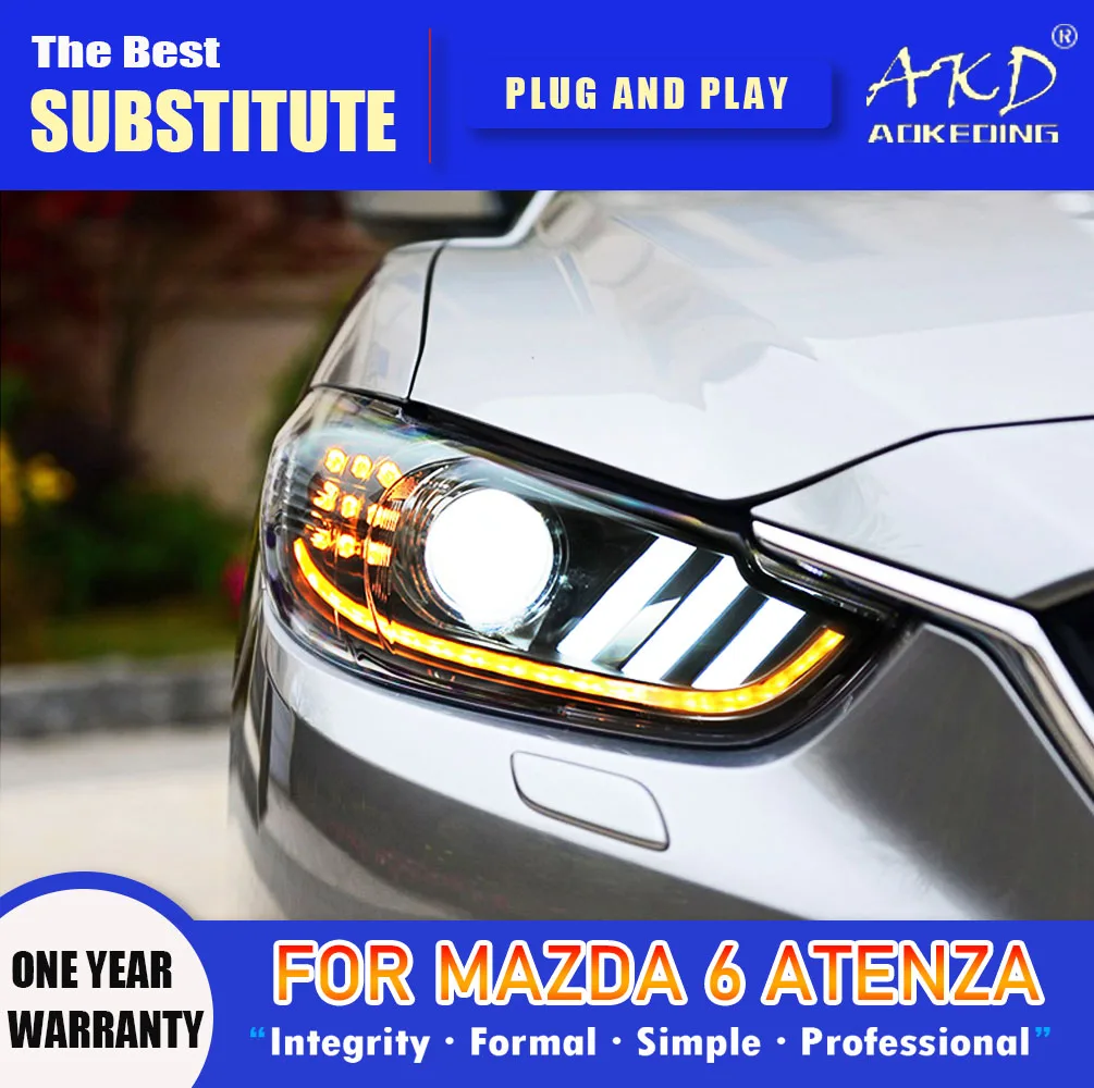 AKD Head Lamp for Mazda 6 Atenza LED Headlight 2013-2017 Headlights ...