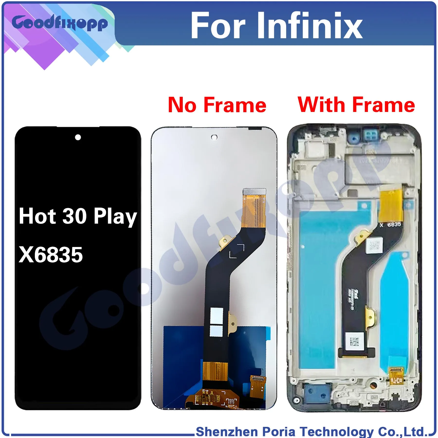 Для Infinix Hot 30 Play NFC X6835 X6835B ЖК-дисплей кодирующий ...