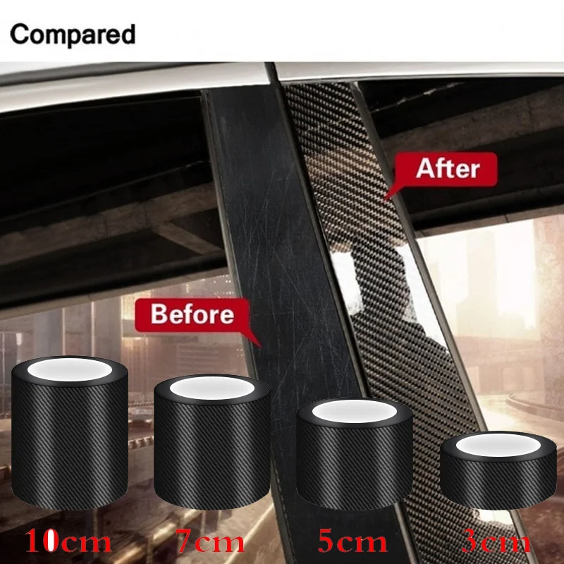Car Sticker DIY 3D Nano Carbon Fiber Vinyl Self-Adhesive Protection ...