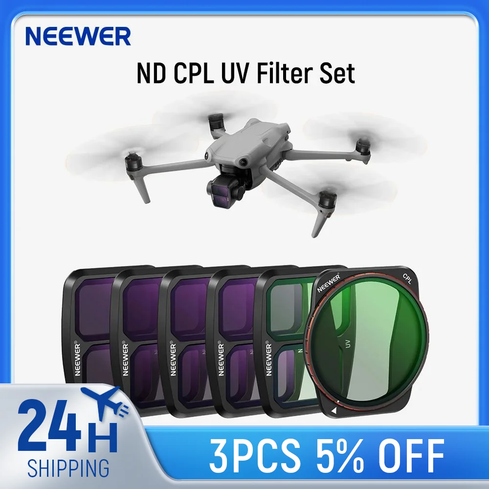 NEEWER ND/CPLフィルターセット for DJI Mavic 3 Pro/Pro Cine ND8/ND16/ND32/ND64 ...