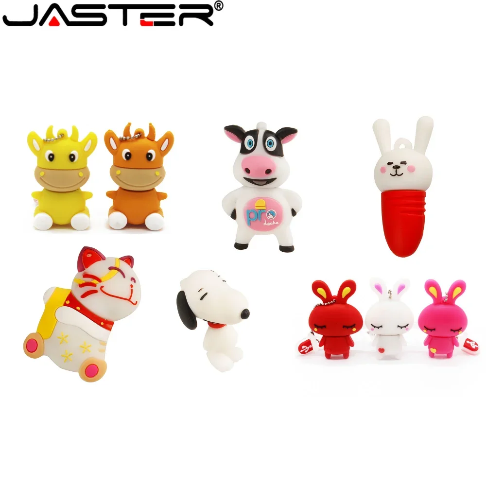 Cartoon-Cow-USB-Flash-Drive-128GB-Color-Rabbit-USB-2-0-Memory-Stick ...