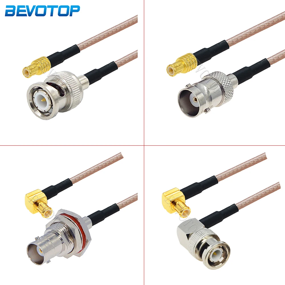 RG-316 MCX Male Straight/Right Angle to BNC Male/Female Connector RG316 ...