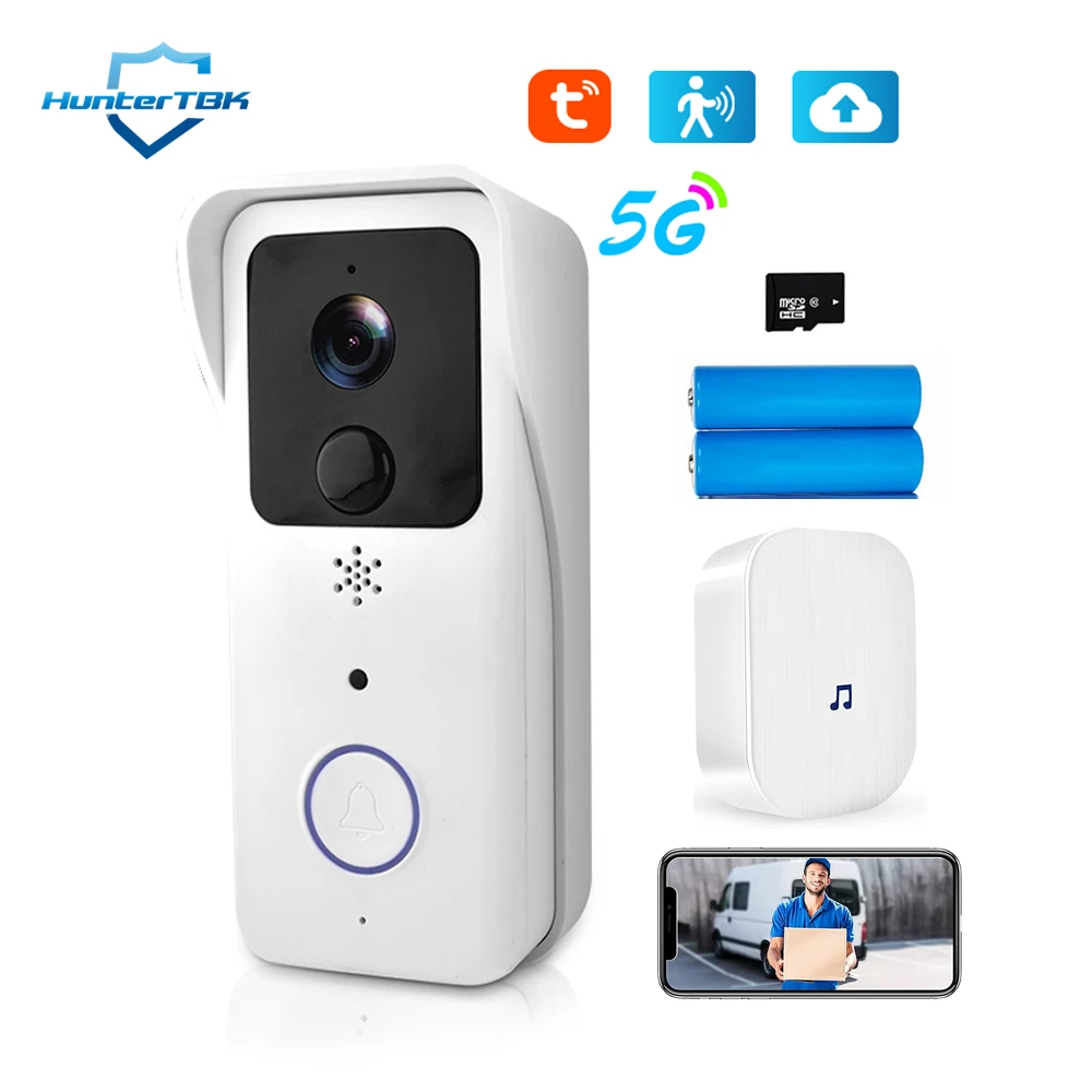 5g 2.4g Wifi Video Doorbell 1080p Tuya Smart Outdoor Wireless Intercom ...