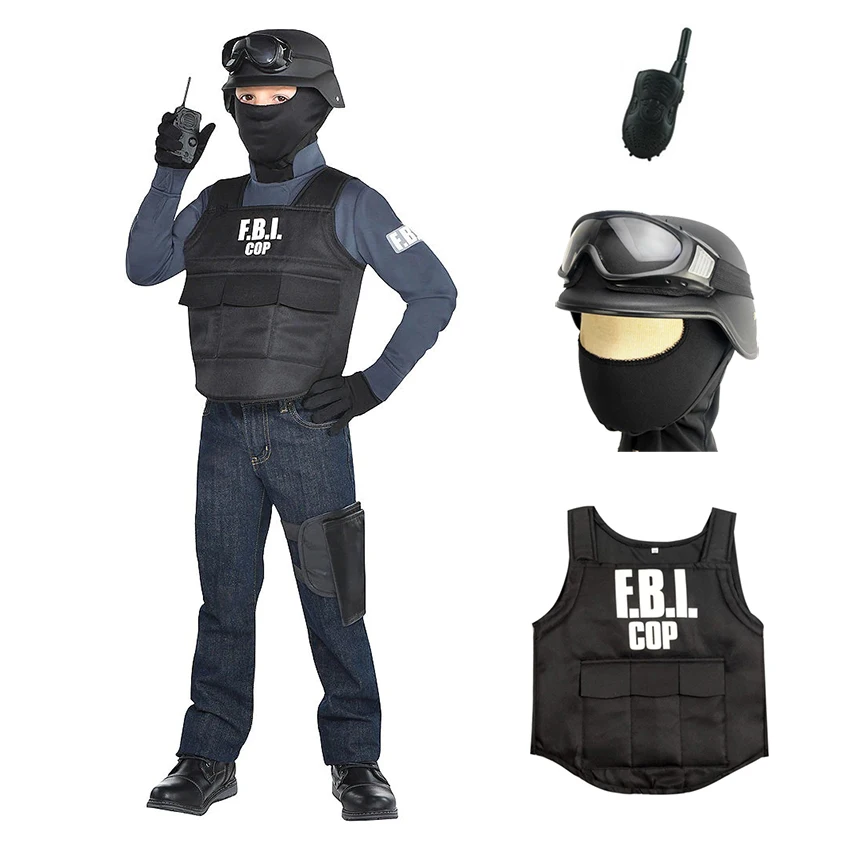 FBI Special Agent Uniform Bulletproof Vest Outfits Police Cosplay Fancy ...