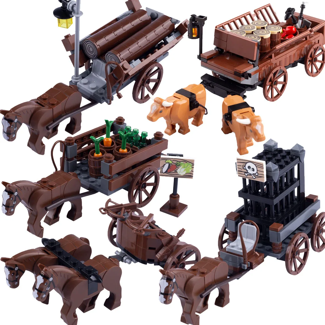 MOC-Medieval-Military-Vegetable-Transport-Carriage-Building-Blocks ...