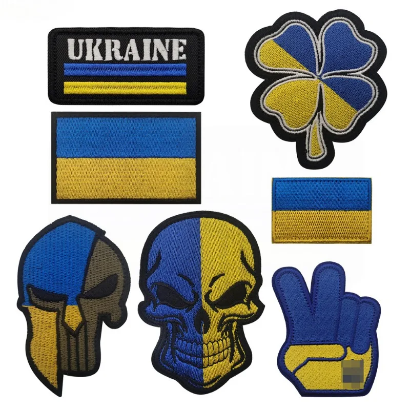 Ukrainian-flag-Skull-Clover-Hook-Loop-Patches-Special-Operations ...