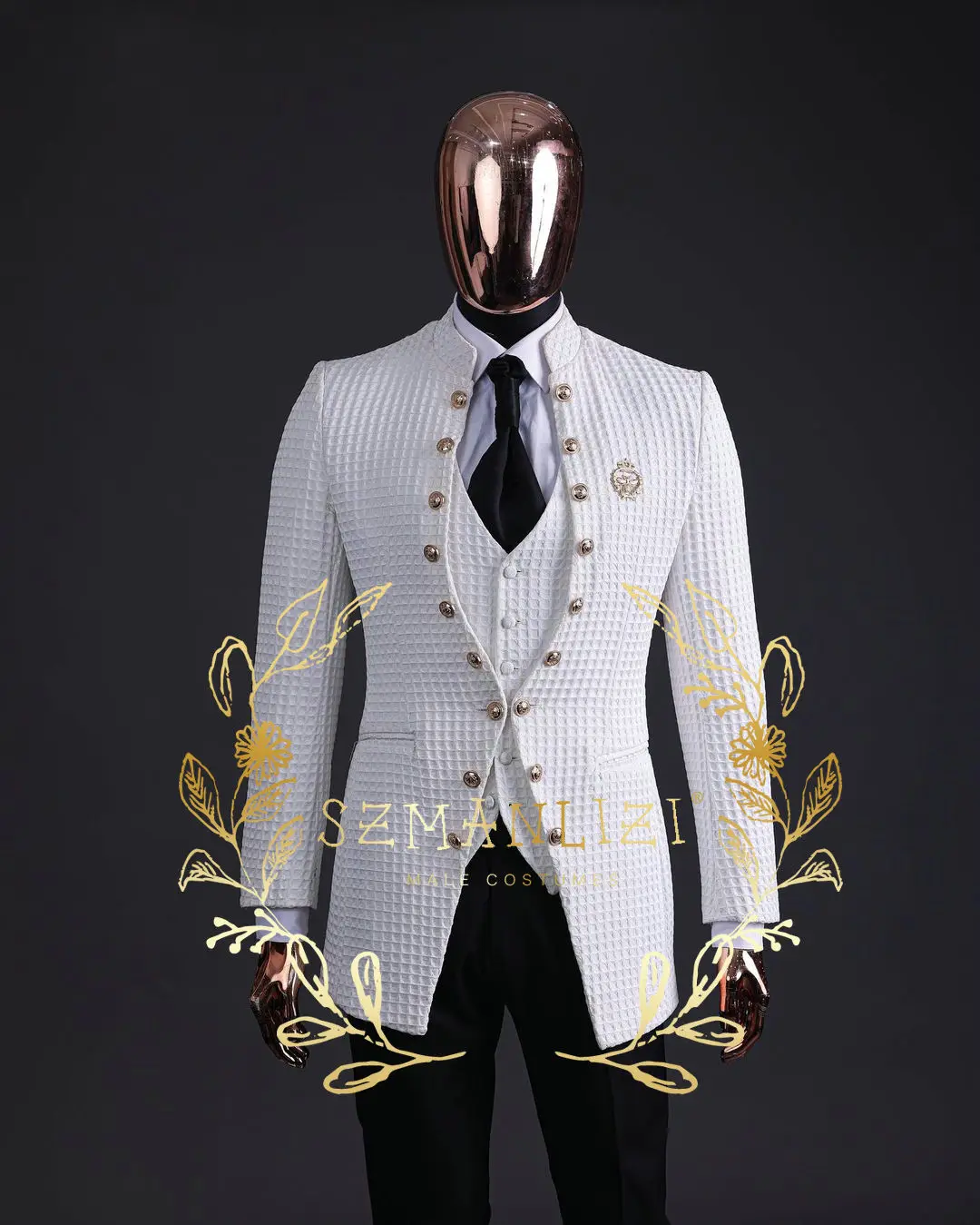 Terno-de-palco-xadrez-masculino-conjunto-de-3-pe-as-gola-sking-do-noivo ...