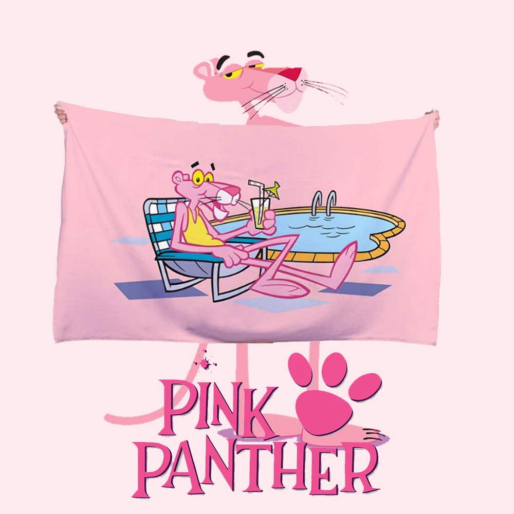 Toalla-de-ba-o-de-Pantera-Rosa-franela-grande-accesorios-de-ducha-de ...