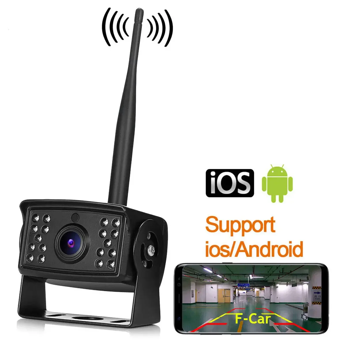 175-WiFi-Wireless-Car-Rear-View-Cam-Backup-Reverse-Camera-For-iPhone ...