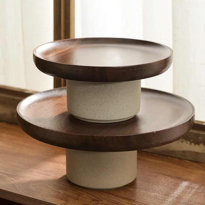 Assiette-Snack-en-Bois-d-Acacia-Japonais-R-tro-Pr-sentoir-de-Table ...