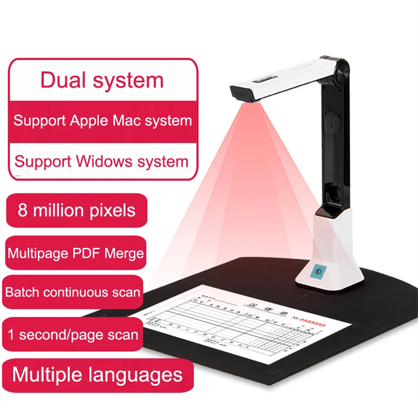 Portable High-definition Scanner, Document Camera With Real-time ...