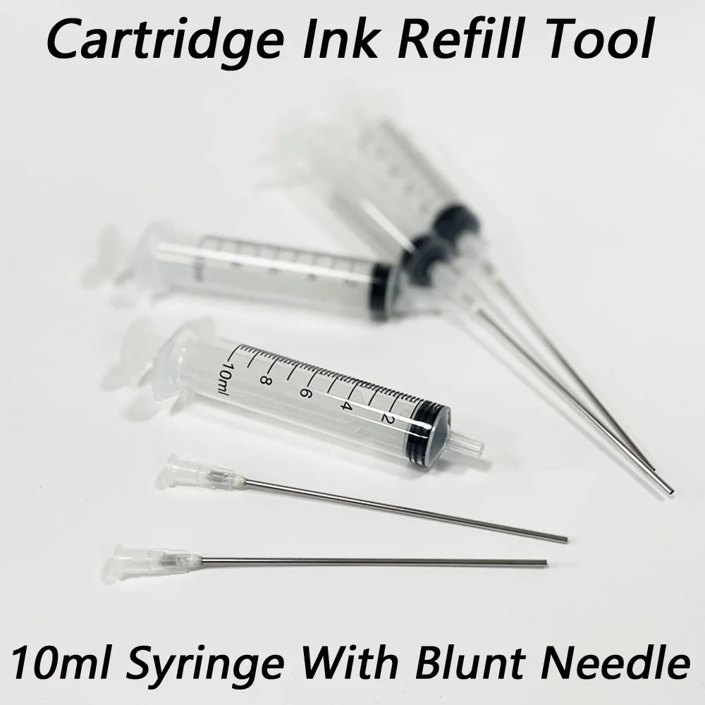 4PCS-Ink-Refill-Tool-10ml-Syringe-With-Blunt-Needle-For-EPSON-Canon-HP ...