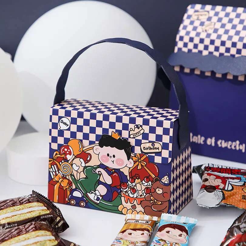 Portable-Muffin-Carton-with-Insert-Handle-for-Boy-Girl-Birthday-Party ...