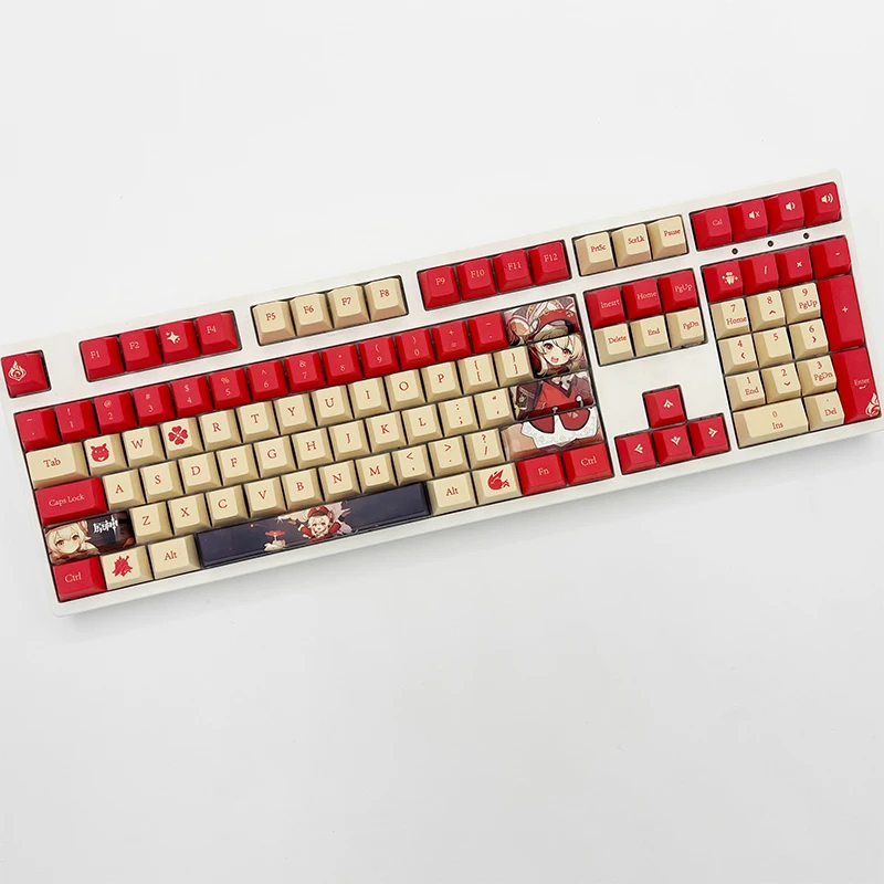 Cute Klee Genshin Impact Keycaps Anime Theme Keyboard 108 121 Keys Cap ...