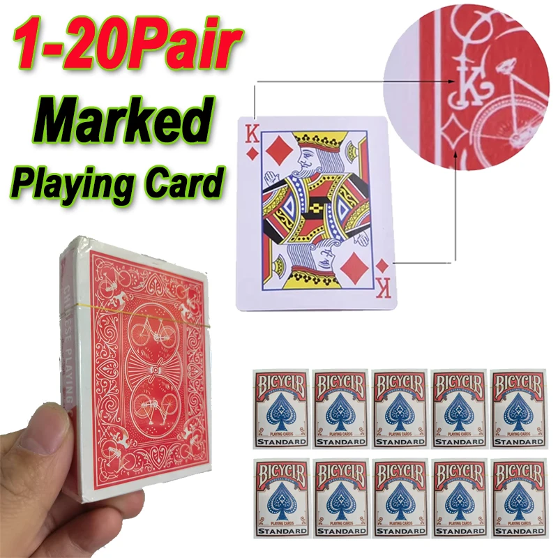 Marked Plastic Playing Cards 5.8CMX8.8CM Waterproof Folding Repair Gram ...