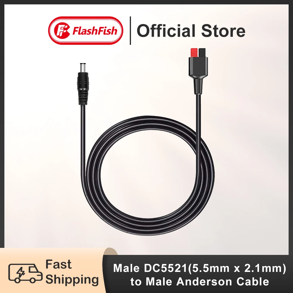 FF-Flashfish-DC5521-5-5mm-x-2-1mm-to-Anderson-Connector-Cable-Male-Plug ...