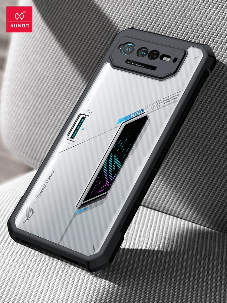 Xundd For Asus ROG Phone 6 6 Pro Case,Airbags Bumper Shockproof Shell,Transparent Back Cover For ...