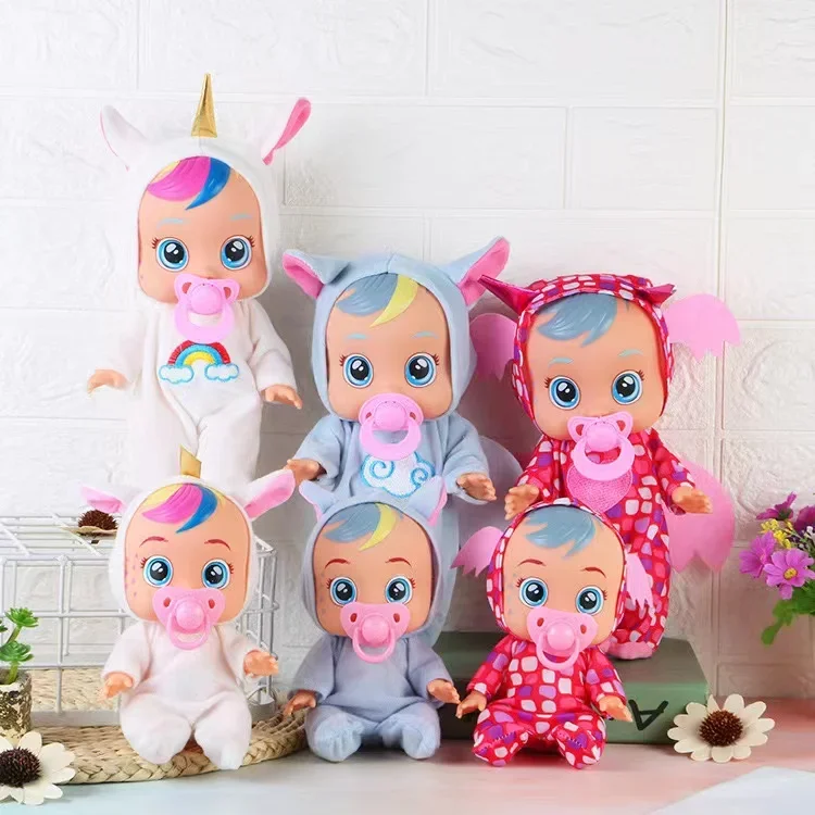10inch-3D-Weeping-Babies-Unicorn-Baby-Simulation-Baby-Crying-Doll ...