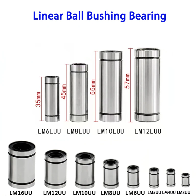 10pc-Lot-LM8-LM8UU-LM8LUU-LM5UU-LM6UU-LM10UU-LM10LUU-LM12UU-Linear ...