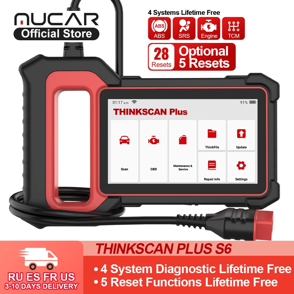 Thinkcar THINKSCAN Plus S5 S6 Car Diagnostic Tools OBD2 Automotive ...