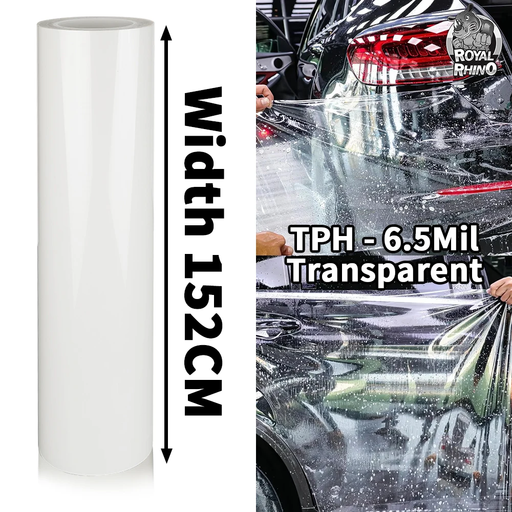Width 152CM 165microns TPH 6.5Mil Clear Car Film PPF Anti-scratch Car ...