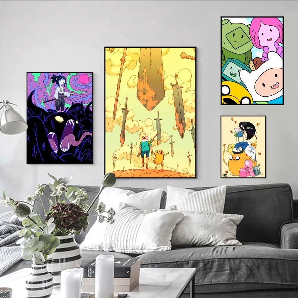 Anime-A-adventure-cartoon-T-time-Poster-Self-adhesive-Art-Poster-Retro ...