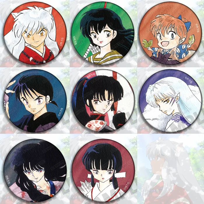 Insignia de Anime Inuyasha Higurashi Kagome Sango Miroku Sesshoumaru ...