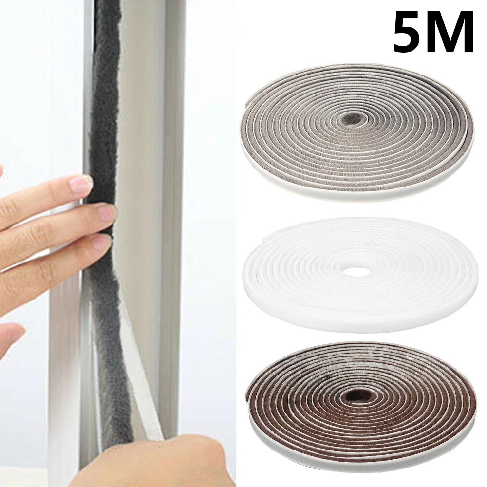 5M-Self-adhesive-Sealing-Wind-proof-Brush-Strip-Windows-Sealing-Strip ...