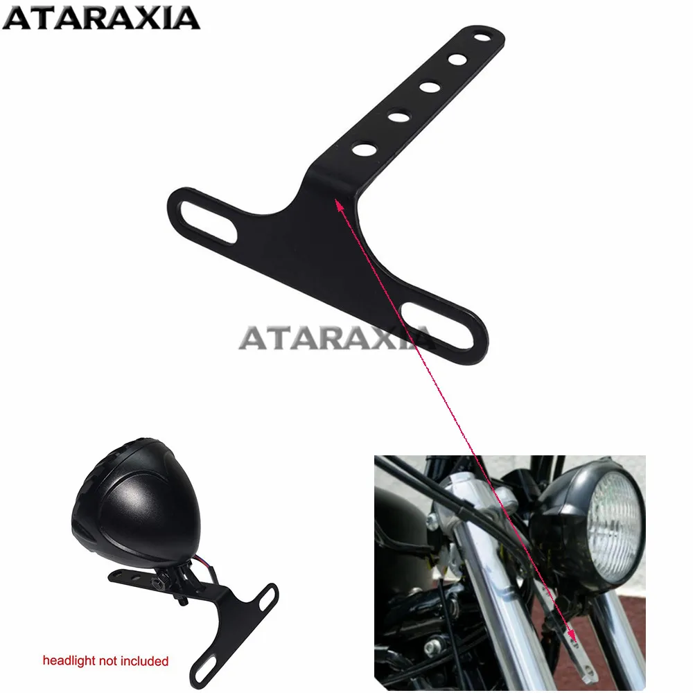 Motorcycle Retro Headlight 7/16" Mounting Holes Bracket For Harley ...