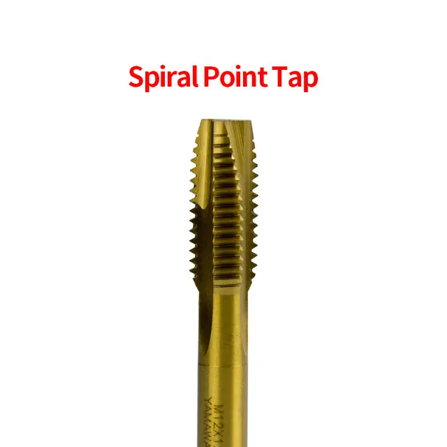 Metric Titanium Plated HSS Spiral Point Tap Spiral Flute Tap M2 M2.5 M3 M4 M5 M6 M7 M8 M10 M12 ...