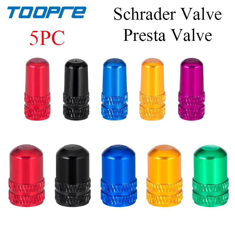 5PC Bicycle Tire Valve Cap Bike Schrader/Presta Valve Cap Road Mountain ...