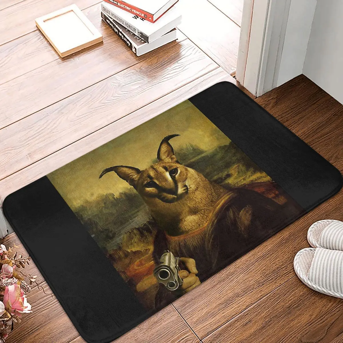 Big-Floppa-Cat-Non-slip-Rug-Doormat-Kitchen-Mat-Funny-Hold-Gun-Meme ...
