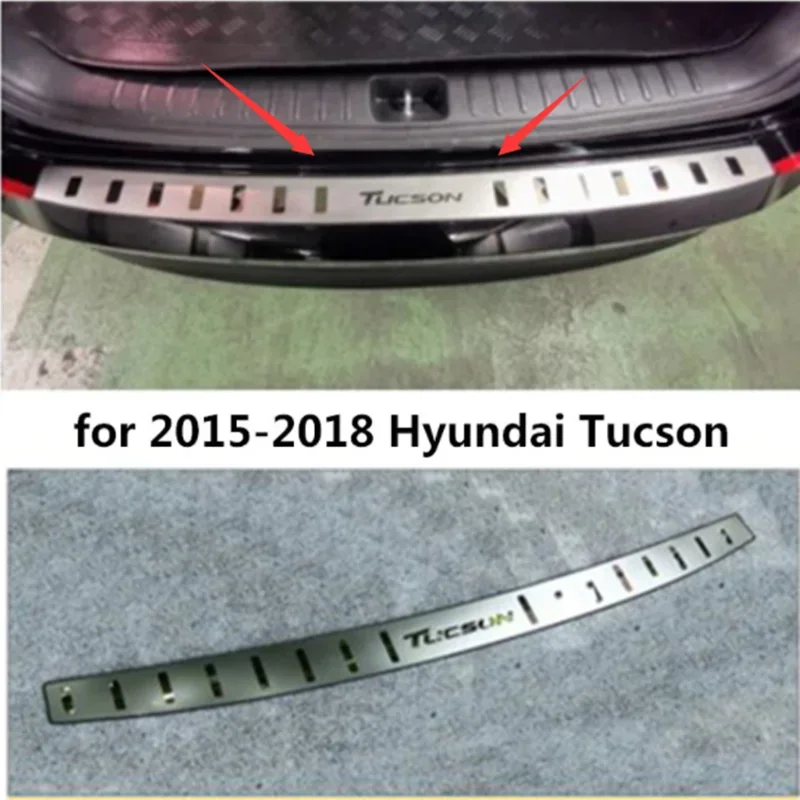 for-2015-2018-Hyundai-Tucson-Ultra-thin-car-stainless-steel-Rear-Bumper ...