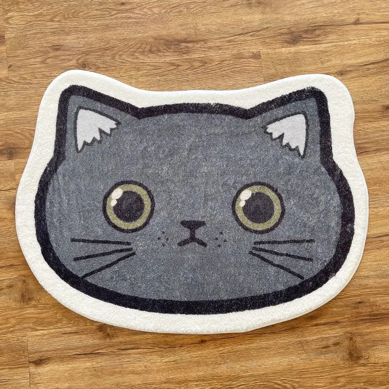 VIKAMA Cartoon Cute Cat Face Shape Mats Waterproof Anti-Fouling Anti ...