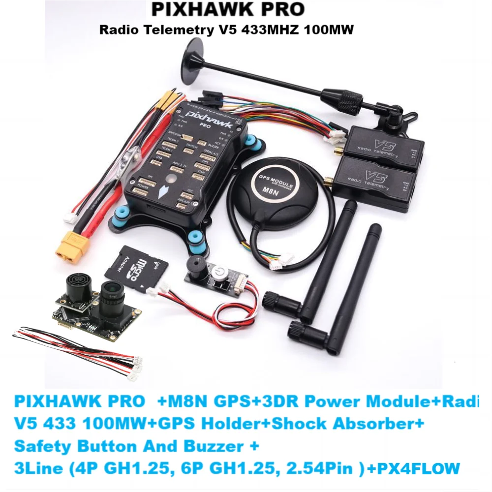 Pixhawk-PX4-PRO-M8N-PX4FLOW-PIX-32-Flight-Controller-Autopilot-with-4G ...