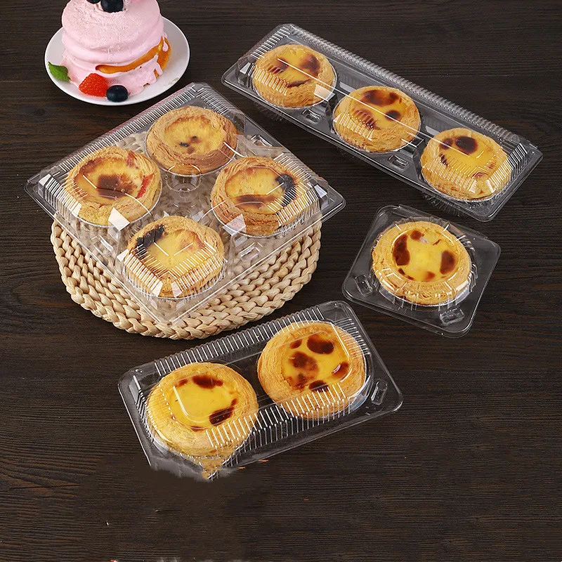 50pcs-Disposable-Transparent-Plastic-Egg-Tart-Box-1-2-3-4-Holder ...