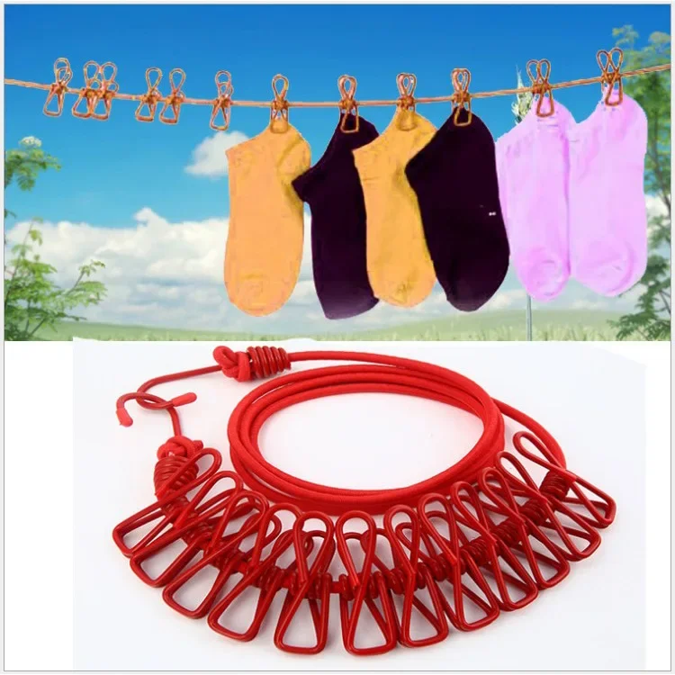 Retractable-Clothesline-Elastic-Washing-Line-With-12-Clips-Home-Socks ...