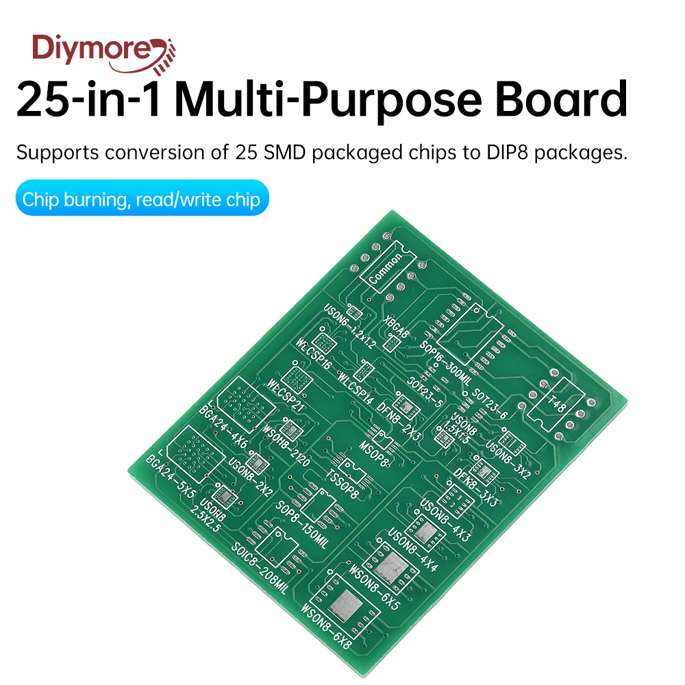 25 In 1 Multi-Function Board SMD To DIP8 Universal Adapter 4Layer PCB ...