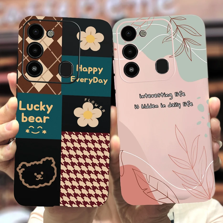 For-Tecno-Spark-Go-2022-Case-KG5-KG5h-Stylish-Art-Painted-Cover-Soft ...