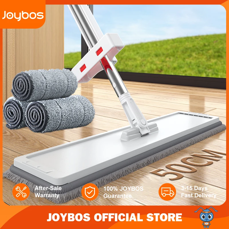 JOYBOS-Flat-Mop-Plus-50CM-Large-Head-Wet-Dry-Replacement-Magic-Self ...