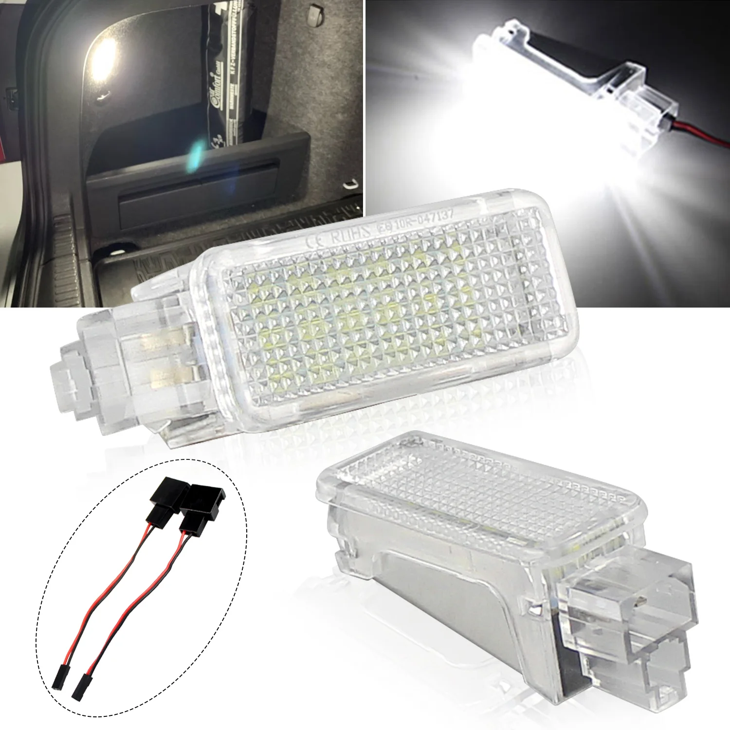 2PC-Canbus-Car-White-LED-Courtesy-Door-trunk-Footwell-glove-box-light ...