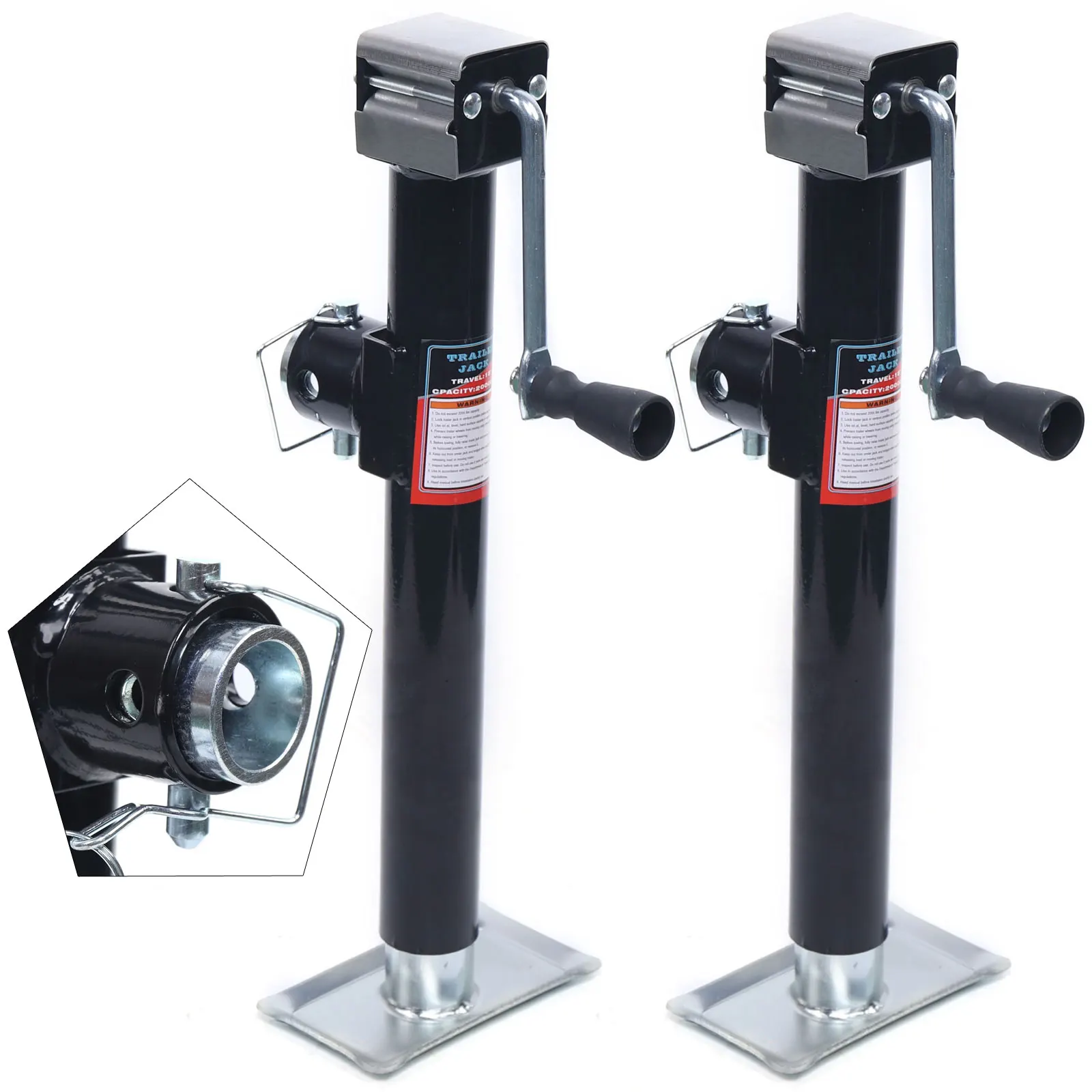 1x-Side-Winder-Trailer-Lift-Support-Jack-Leg-1000KG-w-Hand-Crank-For ...