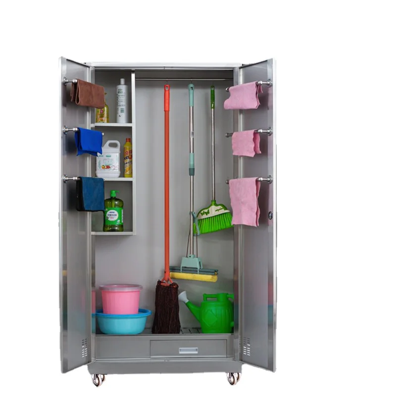 Hxl-Stainless-Steel-Cleaning-Cabinet-Sanitary-Broom-Cleaning-Cabinet ...
