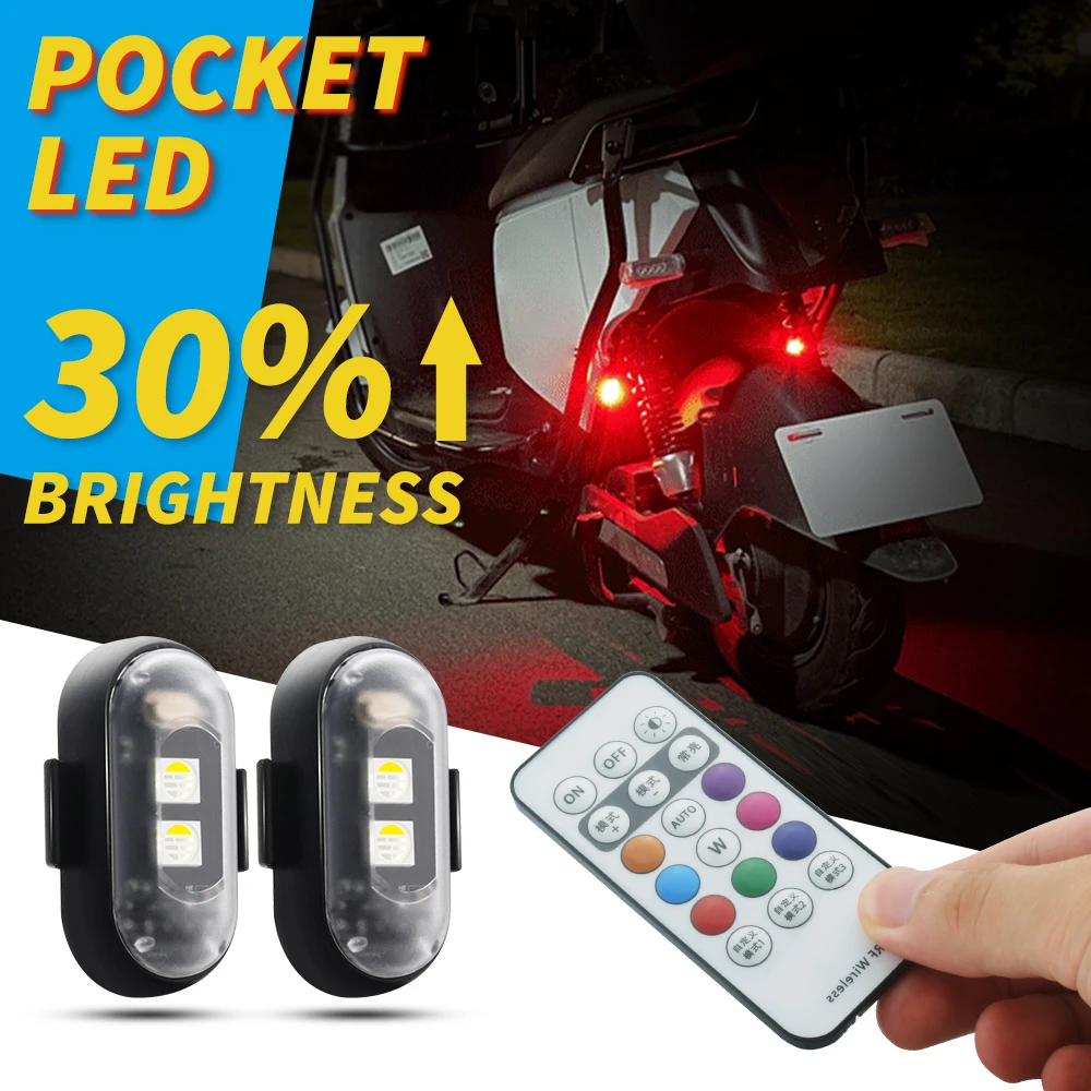 Anti-collision Lights Motorcycles Remote Control - 12v Led Anti ...